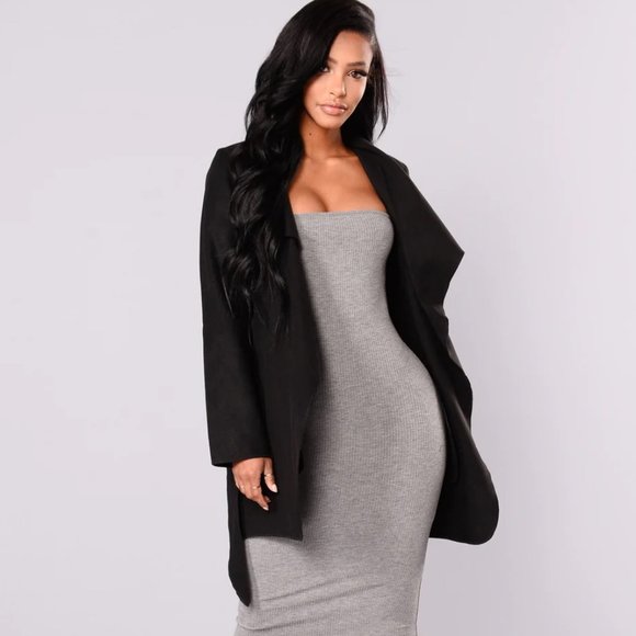 Ambiance | Jackets & Coats | Fashion Nova Black Lower Manhattan Wrap ...